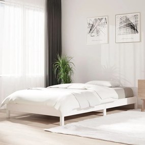 vidaXL Stohovatelná postel bílá 90 x 200 cm masivní borovice