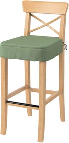 Sedák na židli IKEA Ingolf - barová barva zelená látka pletený vzor