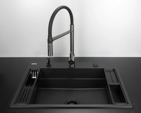 Deante Magnetic, sada příslušenství ke kuchyňskému dřezu série Magnetic, černá matná, DEA-ZZMKN22K