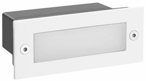 ACA Lighting LED zápustné nástěnné svítidlo PAS 2W/230V/6000K/100Lm/120°/IP54/IK08, bílé, PAS260WP