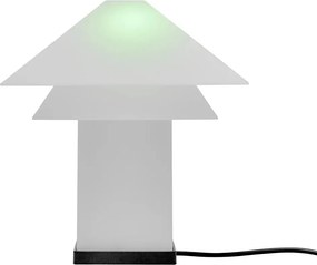 Bílá LED stmívatelná stolní lampa s kovovým stínidlem (výška 33,5 cm) Sanaka – Blomus