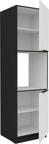 ARIA wb | vysoká skříňka 60 DP-210 2F na vestavnou troubu | 60 cm | ANTI FINGERPRINT povrch | černá/bílá