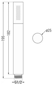 Mexen R-70 bidetový nástavec s 1 funkcí, Černá - 79570-70