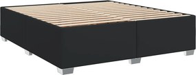 Box spring postel s matrací černá 180x200 cm umělá kůže 3290732