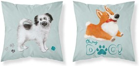 Detexpol Bavlněný povlak na polštář 40x40 Doggies mint oboustranný PSBA 22 B Mayamoo 26