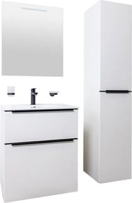 Mereo Mereo, Mailo, koupelnová skříňka s keramickým umyvadlem 101 cm, černé madlo, CN512B