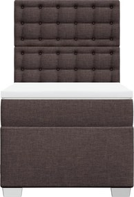 Box spring postel s matrací tmavě hnědá 80x200 cm textil 3290332
