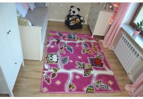 koberec KIDS Les růžový C427 velikost 240x330 cm | krásné koberce cz