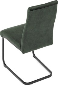 Jídelní židle APRIL - zelený samet vintage / černé kovové nohy