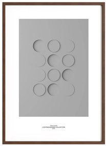 Idealform Poster no. 4 Shadow forms Barva: Silver grey, Velikost: 500x700 mm