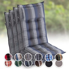 Sylt, čalouněná podložka, podložka na židli, podložka na výše polohovací křeslo, polštář, polyester, 50 × 120 × 9 cm, 4x čalounění