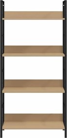 Knihovna se 4 policemi dub 60x27,6x124,5 cm kompozitní dřevo 288223