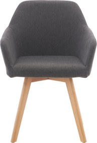 Designové křeslo, tmavě šedá/buk, CLORIN 2 NEW