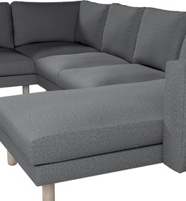 Potah na pohovku IKEA Norsborg rohová, 5-místná se šezlongem barva šedá látka pletený vzor