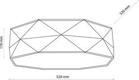 TK Lighting Bílé stropní svítidlo Kantoor pro žárovku 4x E27 TK1565