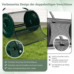 Costway 68 cm široký rozmetač kompostu s vylepšenými bočními tyčemi a rukojetí