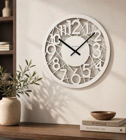 dřevo života Nástěnné hodiny S ČÍSLY Zvolte barvu dekoru: Černá, Velikost hodin: 40x40, Barva ručiček: Stříbrné