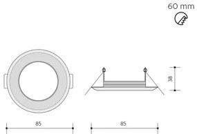Podhledové svítidlo Panlux PPD-R50/B bílá
