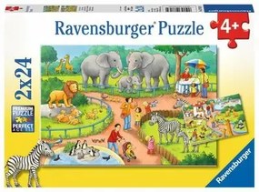 Ravensburger Den v zoo / 2 x 24 dílků / od 4 let