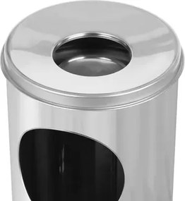 ALDA Cigarette Pillar 15 l lesklá / Odpadkový koš s popelníkem / nerez
