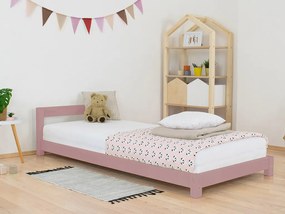 Benlemi Dětská jednolůžková postel s čelem DREAMY Rozměr: 80x160 cm, Zvolte barvu hranolů: Pastelově růžová, Zvolte barvu ploch: Pastelově růžová