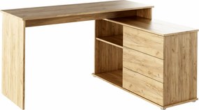 Univerzální rohový PC stůl, dub artisan, TERINO