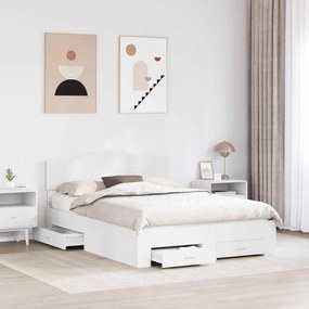 Rám postele se zásuvkou Bílá 160 x 200 cm Kompozitní dřevo 3413168