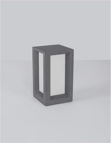 NV 9739351 Venkovní sloupkové svítidlo CASTRO šedý pískovec a akryl E27 1x12W bez žárovky 100-240V IP65 - NOVA LUCE