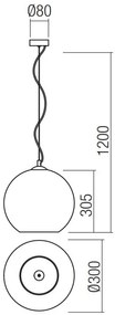 Redo Designové závěsné svítidlo Bowl Ø 30cm Barva: Měděná