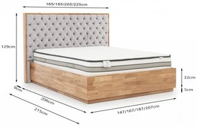 Moderní dřevěná postel ROOBY 140x200 cm