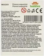 TEDDIES Magnetická písmena 27 ks / Plast / Na kartě / 3+
