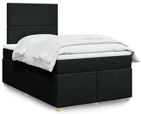 Box spring postel s matrací černá 120x190 cm textil 3291214