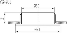 Bodové nábytkové LED svítidlo Kanlux GAVI LED18 SMD-WW-C/M matný chrom teplá bílá 19761
