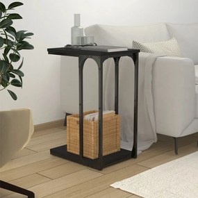 Odkládací stolek černý 40 x 30 x 60 cm kompozitní dřevo