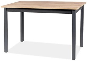 Rozkládací jídelní stůl 125-170 cm Hally (řemeslnický dub + černá) (pro 4 až 6 osob). 1050258