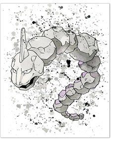 Obraz s motivem Pokémon - 4 rozměry Rozměr: 30x40 cm, Varianta: Onix