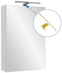 Comodo Zrcadlová skříňka Ticino 40 ZS LED-G s osvětlením Any LED 30 G, zlatá