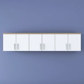 Nástěnná skříňka Ema White and Walnut