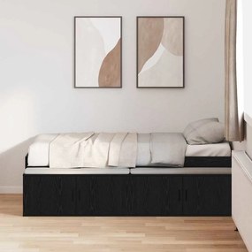 Rám postele se zásuvkou Černý dub 90 x 190 cm Kompozitní dřevo 3335206