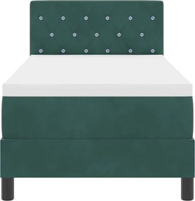 Postel s boxspringem s matrací Tmavě zelená 80 x 200 cm samet 3339071