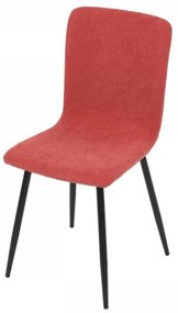 Jídelní židle červená černý kov DCL-964 RED2