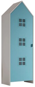 Bílo-světle modrá dětská šatní skříň 58x172x37 cm Casami Bruges – Vipack