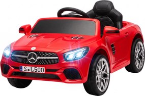 AIYAPLAY elektrické dětské auto Mercedes-Benz SL500 12V s dálkovým ovládáním 2,4G, 2 motory, odpružení, jemný start, červené