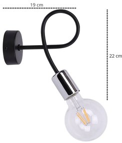 Nástěnné svítidlo Edison, výběr ze 3 barev,