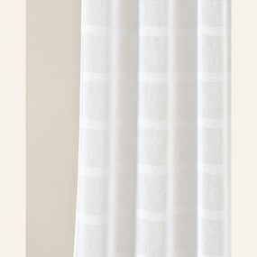 Vysoce kvalitní bílý závěs Maura se závěsnou páskou 140 x 250 cm