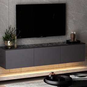 Hanah Home TV stolek Neon Illuminated - Anthracite, Antracitová