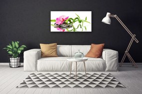 Obraz na plátně Bambus Květ Kameny Umění 125x50 cm