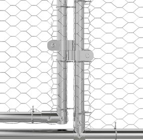 Klec na kuřata 4 ks Stříbrná 800 x 200 x 200 cm Ocel a PE 3381111