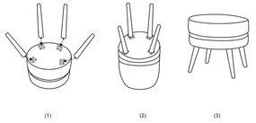 Tyrkysová podnožka Mauro Ferretti Paris