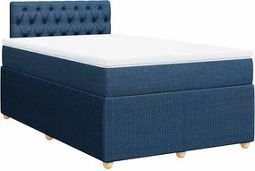 Box spring postel s matrací modrá 120x200 cm textil 3289736